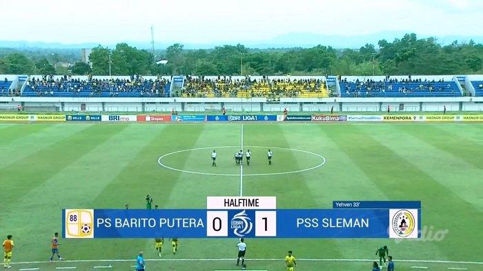 Livescore Barito Putera vs PSS Sleman Babak I : Laskar Antasari Melempem, Elang Jawa Curi Gol ...