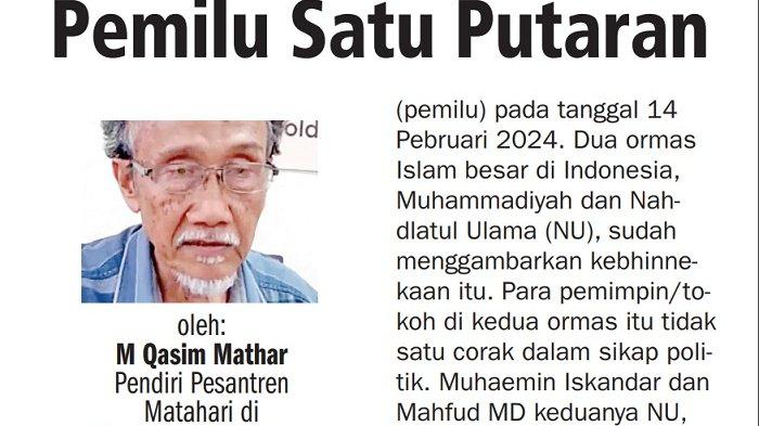 Catatan di Kaki Langit: Pemilu Satu Putaran - Tribun-timur.com