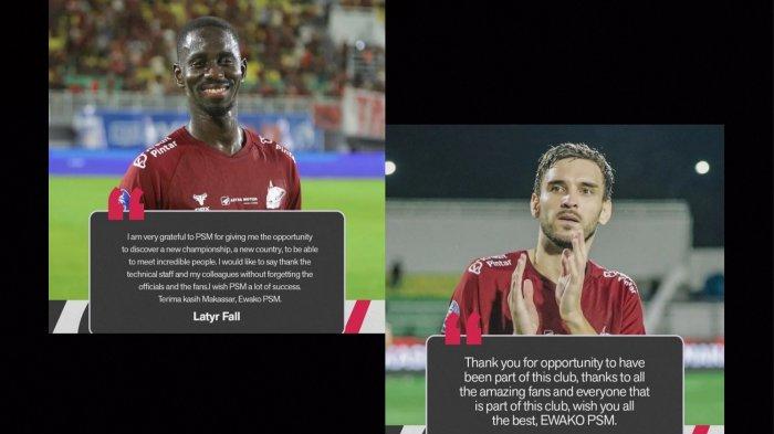 Pesan Haru Nermin Haljeta dan Latyr Fall Usai Berpisah dengan PSM ...