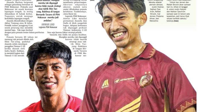 Ananda Raehan - Daffa Salman Tak Dilirik Shin Tae-yong - Tribun-timur.com