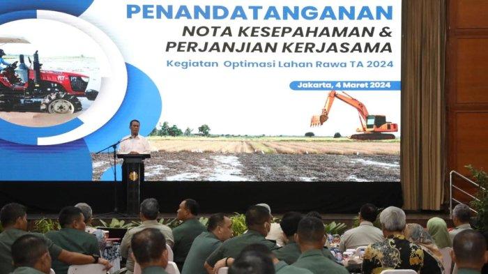 Tingkatkan Produksi, Kementan-TNI Perkuat Sinergi Melalui Optimasi Lahan dan Pompanasi - Tribun ...