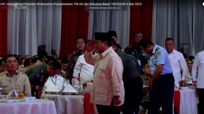 Presiden Prabowo Hormat ke Try Sutrisno - Tribun-timur.com