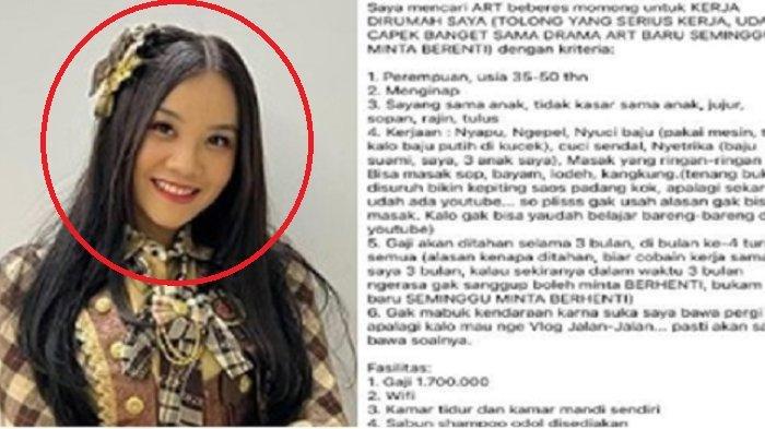 Profil Cleopatra Djapri Eks Member JKT48 Viral Cari ART Digaji Rp1,7 ...