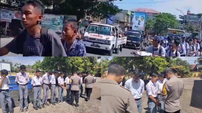 Puluhan Pelajar Terjaring Razia Bolos Sekolah Digelandang ke Polsek Bajeng - Tribun-timur.com