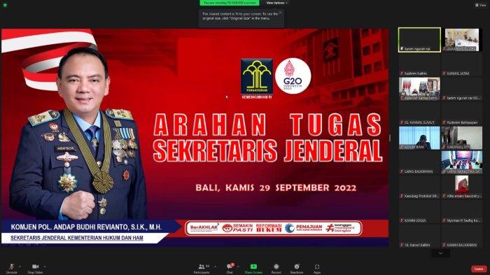 Sekjen Kemenkumham Beri Arahan Tugas Guna Siapkan Konferensi Tingkat Tinggi G20 - Tribun-timur.com