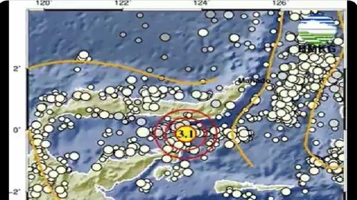 Gempa Bumi Magnitudo 3.1 Goyang Sulawesi Utara Siang Ini, Cek Pusat Gempa Terkini 10 Menit yang ...