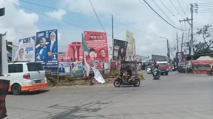 Baliho Caleg PDIP dan Golkar Menjamur di Tempat 'Terlarang' Gowa - Tribun-timur.com