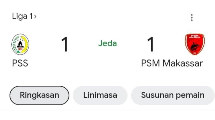 Yance Sayuri dan Vizcarra Bintang Babak Pertama, Skor PSS Sleman vs PSM Makassar Masih 1-1 ...