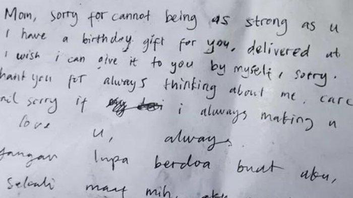 Isi Surat Mahasiswi Unnes ke Ibunya Sebelum Tewas di Mall Paragon: Mah ...