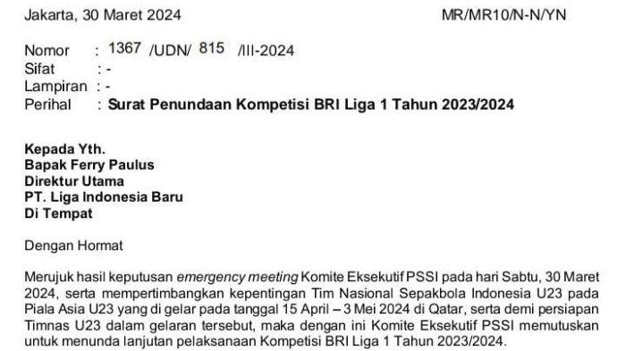 BREAKING NEWS: 4 Laga Sisa PSM Makassar Ditunda Hingga Piala Asia U-23 ...
