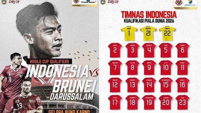 BREAKING NEWS: Susunan Pemain Timnas Indonesia vs Brunei Lengkap Link Live Streaming - Tribun ...