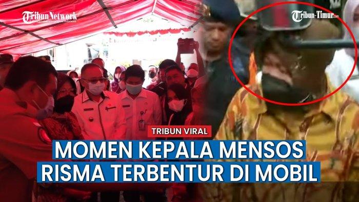 Viral Kepala Mensos Risma Hantam Spion Mobil saat ke Lokasi Gempa ...