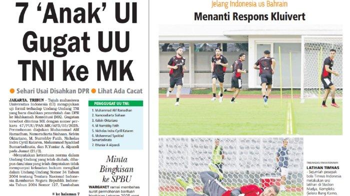 7 'Anak' UI Gugat UU TNI ke MK - Tribun-timur.com