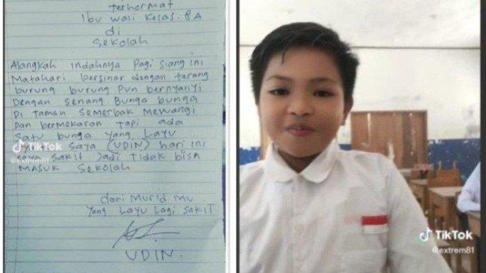 Viral! Surat Izin Sakit Udin Siswa SMP Bikin Ngakak Bu Guru, 'Satu ...