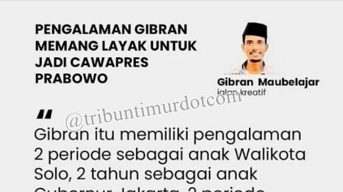 VIRAL Meme Pengalaman Gibran: 2 Tahun sebagai Anak Gubernur, 2 Periode sebagai Anak Presiden ...