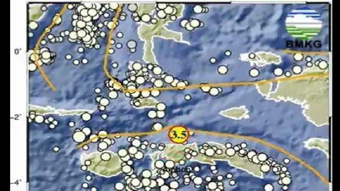 Terkini Gempa Bumi Magnitudo 3.5 Guncang Maluku, Info BMKG 74 Kilometer di Timur Laut - Tribun ...