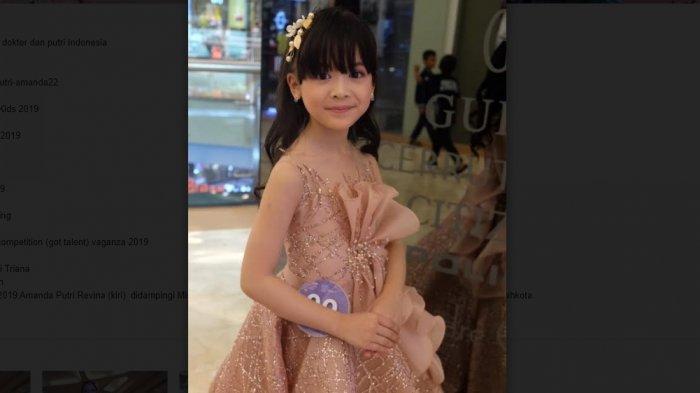 Cantik dan Cerdas, Amanda Putri Revina Miss TSM Kids 2019, Ini Profilnya - Tribun-timur.com