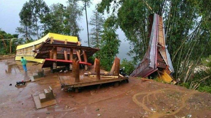 Angin Puting Beliung di Denpina Toraja Utara Porak-porandakan Bangunan ...