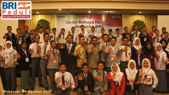 BRI Makassar Sosialisasikan Sadar Bahaya Narkoba, Ini Tujuannya - Tribun-timur.com