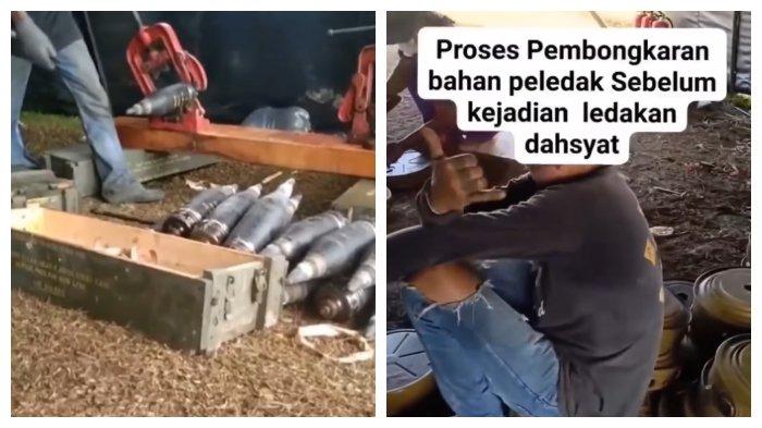 Viral Pekerja Bongkar Amunisi Pakai Palu dan Betel di Tengah Ledakan ...