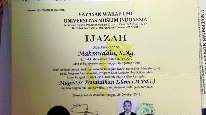 Berita Kehilangan: Ditemukan Dokumen Ijazah S-2 Magister Pendidikan ...