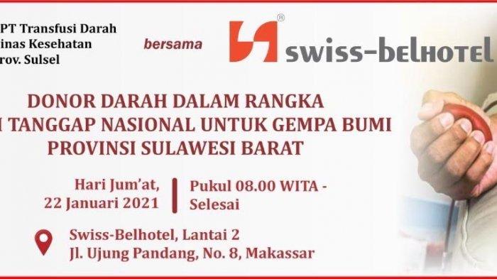 Besok, Swiss-Belhotel Makassar-Dinas Kesehatan Gelar Donor Darah - Tribun-timur.com