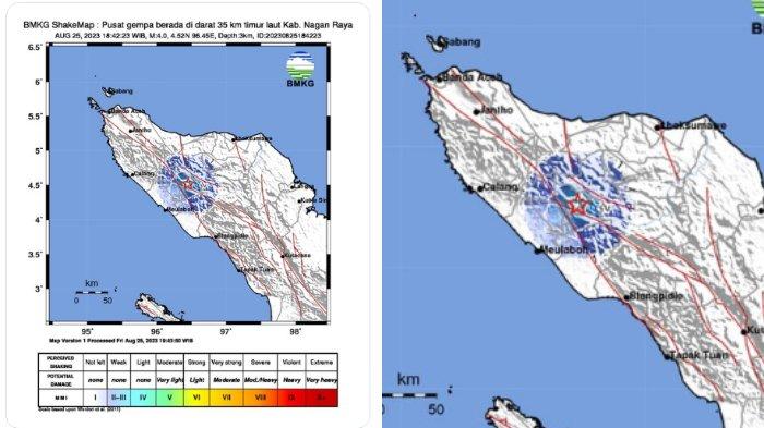 Gempa Bumi Hari Ini 4,0 SR di Aceh, Pusat Gempa 35 Km Timur Laut ...