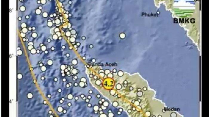 Gempa Bumi Baru Saja Getarkan Aceh Magnitudo 4.2, Cek Info Lengkap BMKG Pusat Gempa Barusan ...