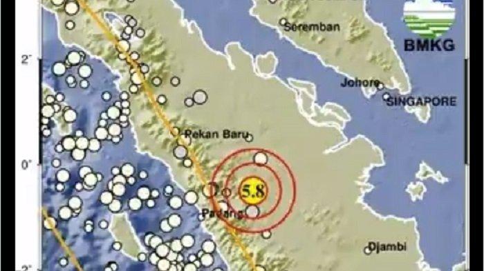 Gempa Terkini Magnitudo 5.8 Guncang Riau, Gempa Bumi Tidak Berpotensi Tsunami, Cek Info Lengkap ...
