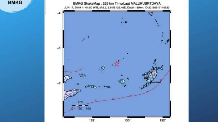 BMKG Catat Gempa Bumi Guncang Tanah Maluku, Berkekuatan 5,3 Magnitudo, Tak Berpotensi Tsunami ...