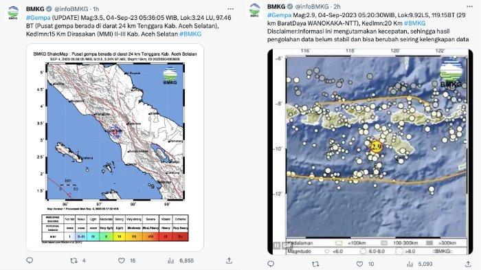 Gempa Bumi Terkini pada Pagi Hari Ini, Lokasi Pusat Gempa di Kedalaman ...