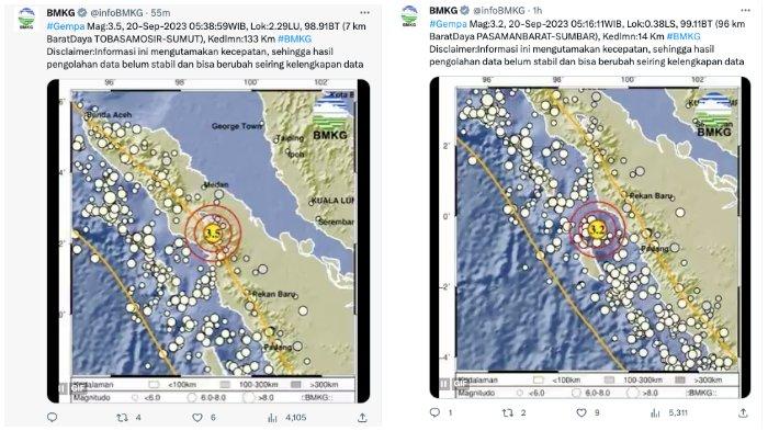 Gempa Bumi Hari Ini 20 September 2023 di Bali, Blitar Jatim, Dompu NTB ...