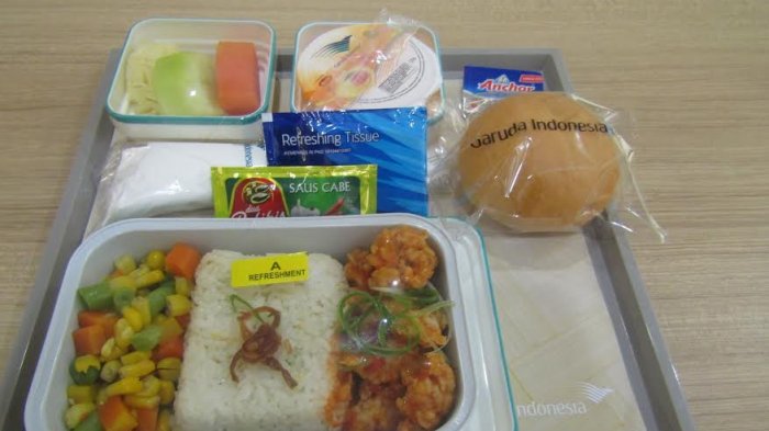 Ini Menu Garuda untuk Kelas Ekonomi, Makassar-Jeddah PP - Tribun-timur.com