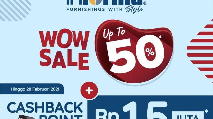 Promo Informa, Wow Sale Up to 50 Persen dan Plus Cashback Senilai Rp 1 ...