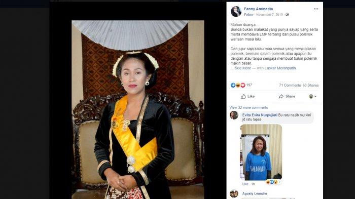 Intip Facebook Kanjeng Ratu Keraton Agung Sejagat Dyah Gitarja, Dewan ...