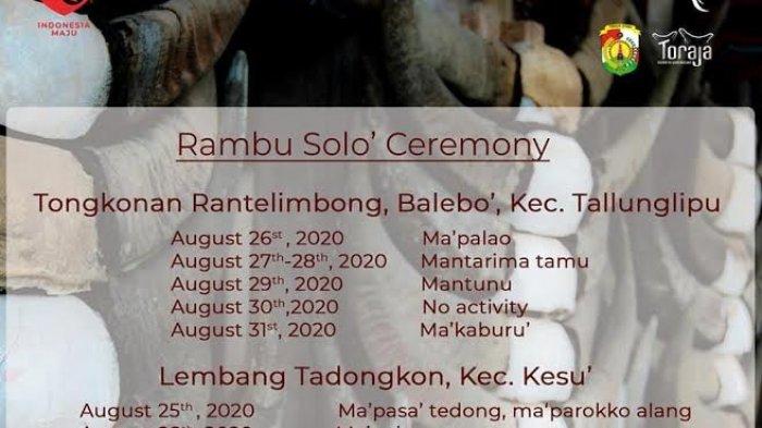 Masa Pandemi Covid-19, Ini Dua Lokasi dan Jadwal Kegiatan Rambu Solo di ...