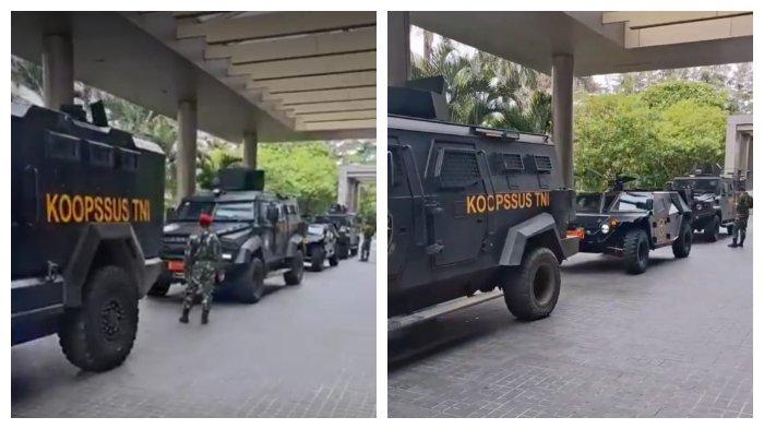 Kendaraan Tempur Pasukan Koopssus TNI Jaga Rapat Tertutup DPR RI-TNI di ...