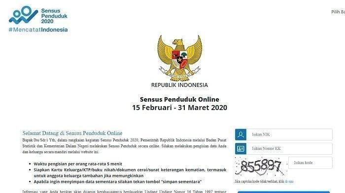 LOGIN sensus.bps.go.id Cara Isi Sensus Penduduk Online 2020, Ada 3 ...