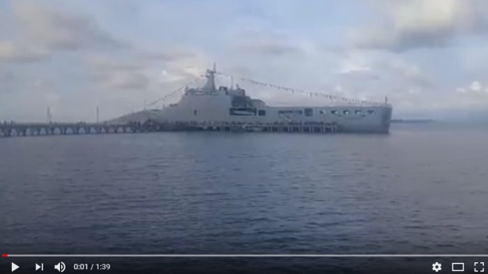 VIDEO: Begini Open Ship KRI 593 Banda Aceh di Dermaga Lanal Mamuju ...