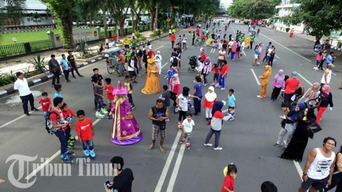 FOTO: Suasana Car Free Day di Jl Jenderal Sudirman - Tribun-timur.com