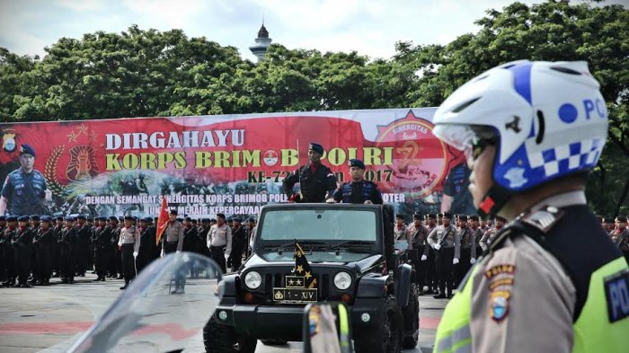 FOTO-FOTO: Apel Perayaan HUT ke-72 Brimob di Karebosi Makassar - Tribun-timur.com