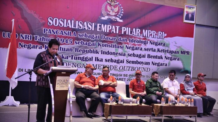 FOTO: Sosialisasi Empat Pilar Kebangsaan di Makassar, MPR RI Pakai Metode Outbound - Tribun ...
