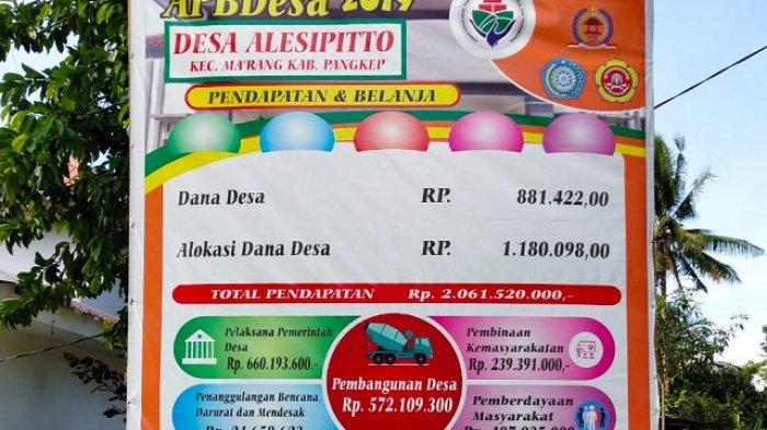 Desa Alesipitto Pasang Informasi APBDes 2019 di Depan Kantor Desa ...