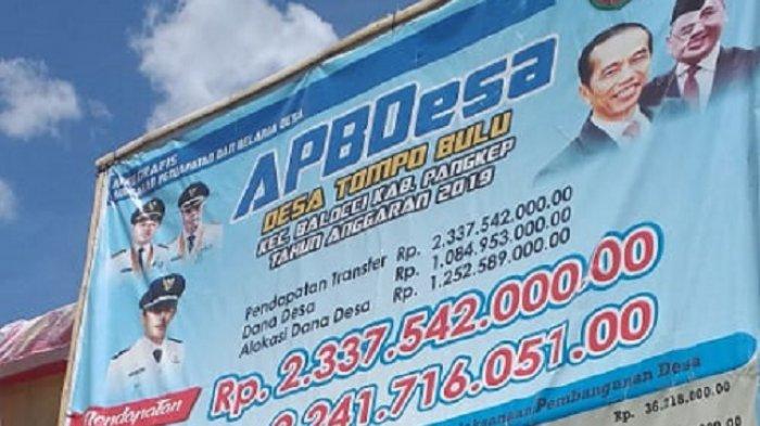 Wujudkan Transparansi, Desa Tompubulu Pangkep Pajang Informasi APBDes ...