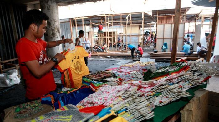 Pembangunan Lapak Pasar Sentral Makassar Hampir Rampung - Tribun-timur.com