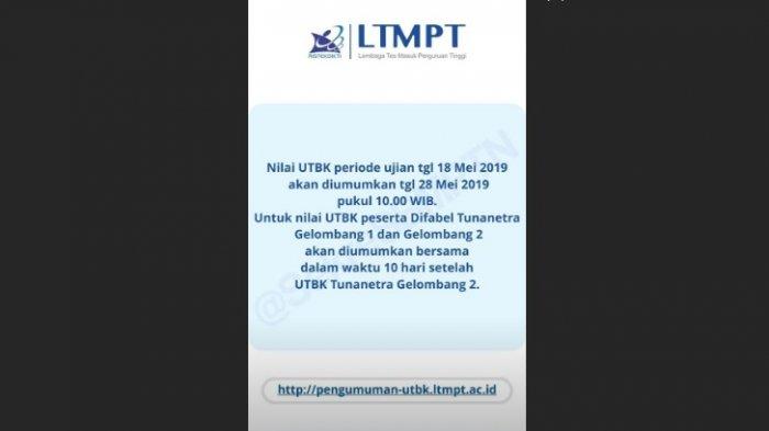 CEK LINK pengumuman-utbk-.ltmpt.ac.id- Nilai UTBK Sesi 18 Mei Sudah ...