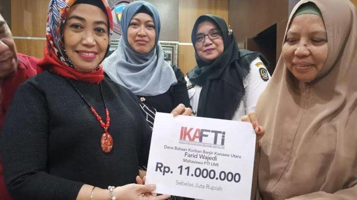 Rumah Anands Hanyut di Konawe Utara, IKA FTI UMI Berempati Beri Beasiswa - Tribun-timur.com