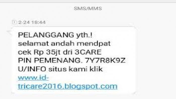 Lihat SMS Penipuan Ini, Kata-katanya Aduh - Tribun-timur.com