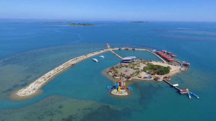 FOTO DRONE: Keindahan Pulau Cambang-cambang Pangkep - Tribun-timur.com