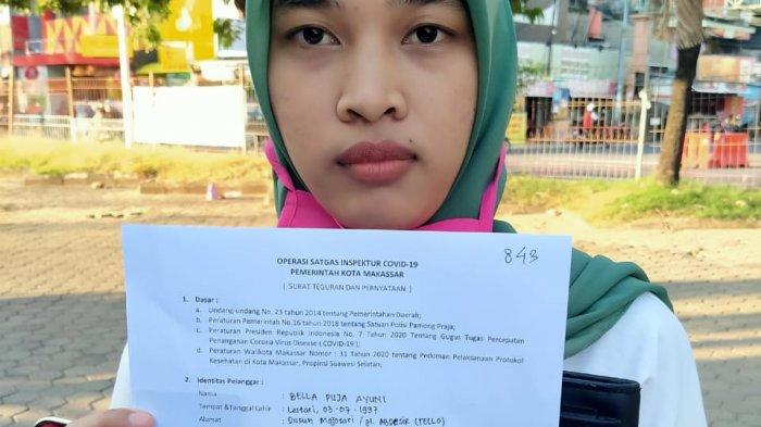 Satpol PP Razia Warga Tidak Pakai Masker di Pantai Losari - Tribun-timur.com